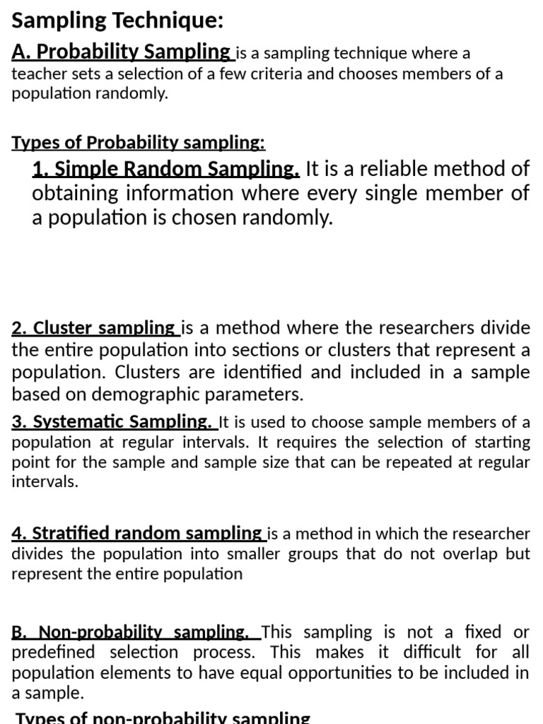 Sampling Techniques | PDF