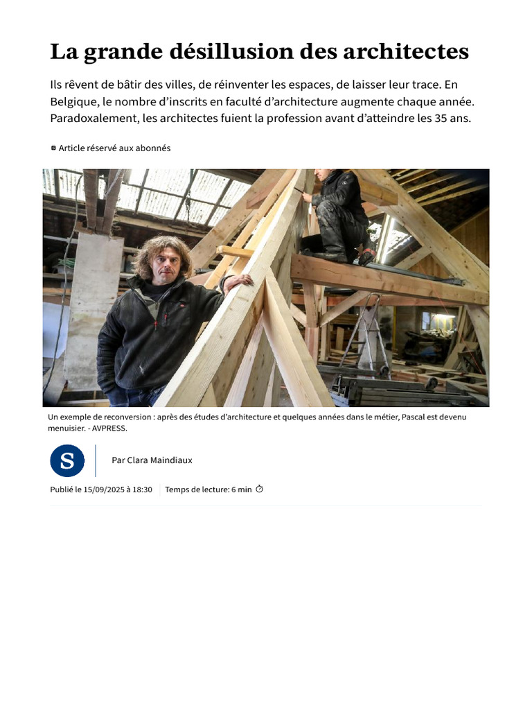 Désillusion des architectes en Belgique | PDF