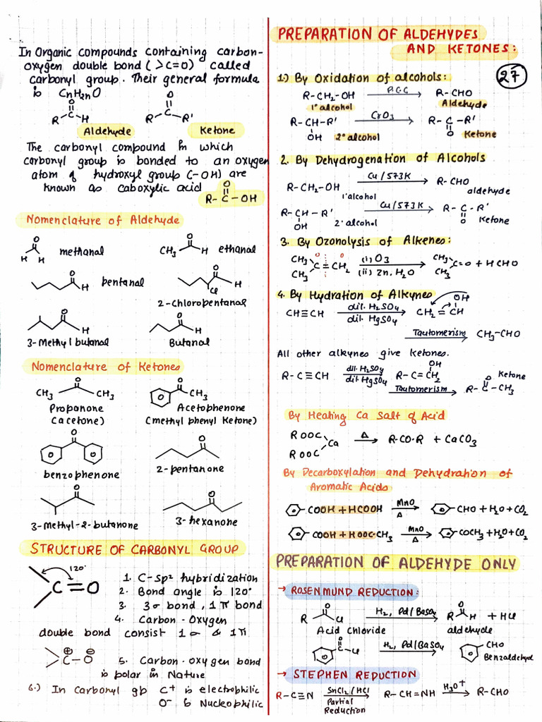 Carbonyl Compounds: Aldehydes & Ketones | PDF | Ketone | Aldehyde