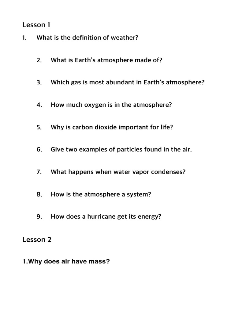 CH 3 Lesson 1 - 3 JK Written Q's | PDF