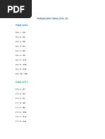 Multiplication Tables 12-30 Guide | PDF