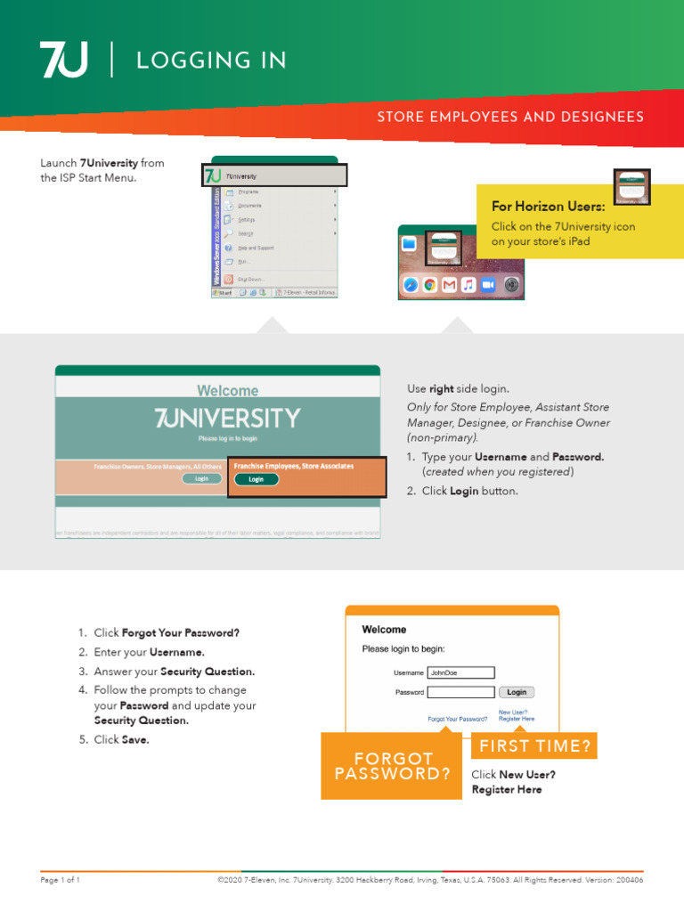 2020 LMS Log in Employees Designees | PDF