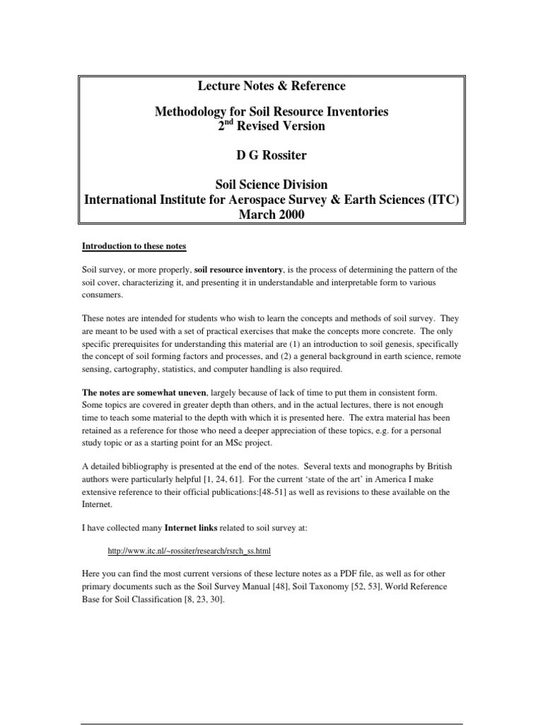 Soil Survey Mapping - LectureNotes2 | PDF | Stratified Sampling | Map
