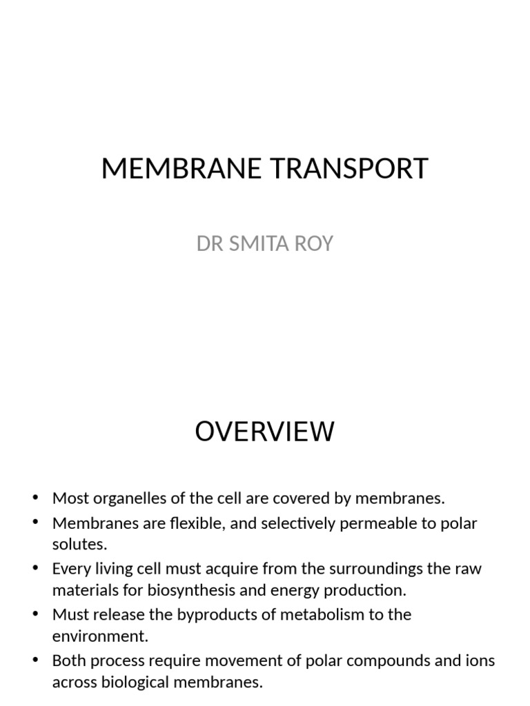 Membrane Transport Ppt Show | PDF | Cell Membrane | Osmosis