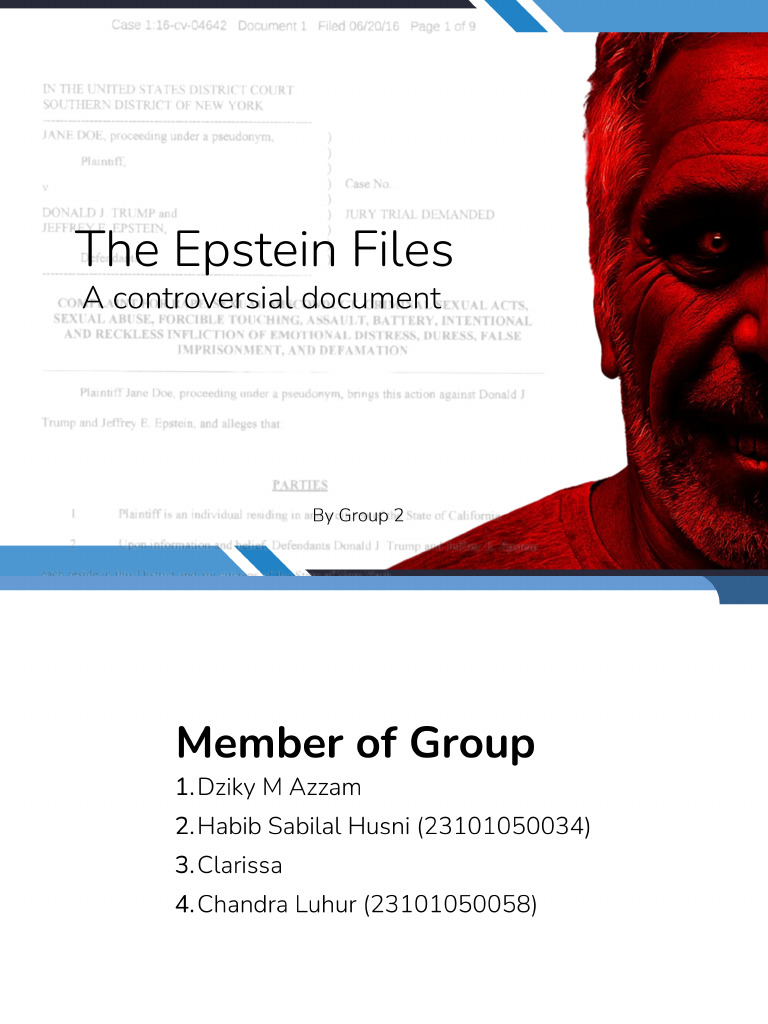 The Epstein Files | PDF