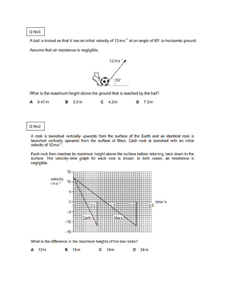 Kinematics Assignment 1 Theory | PDF
