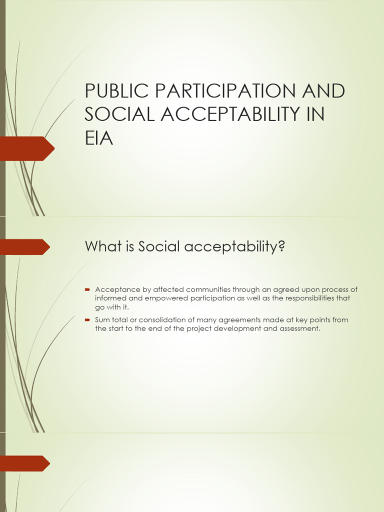 Public Participation - Social Acceptability 2 | PDF | Environmental ...