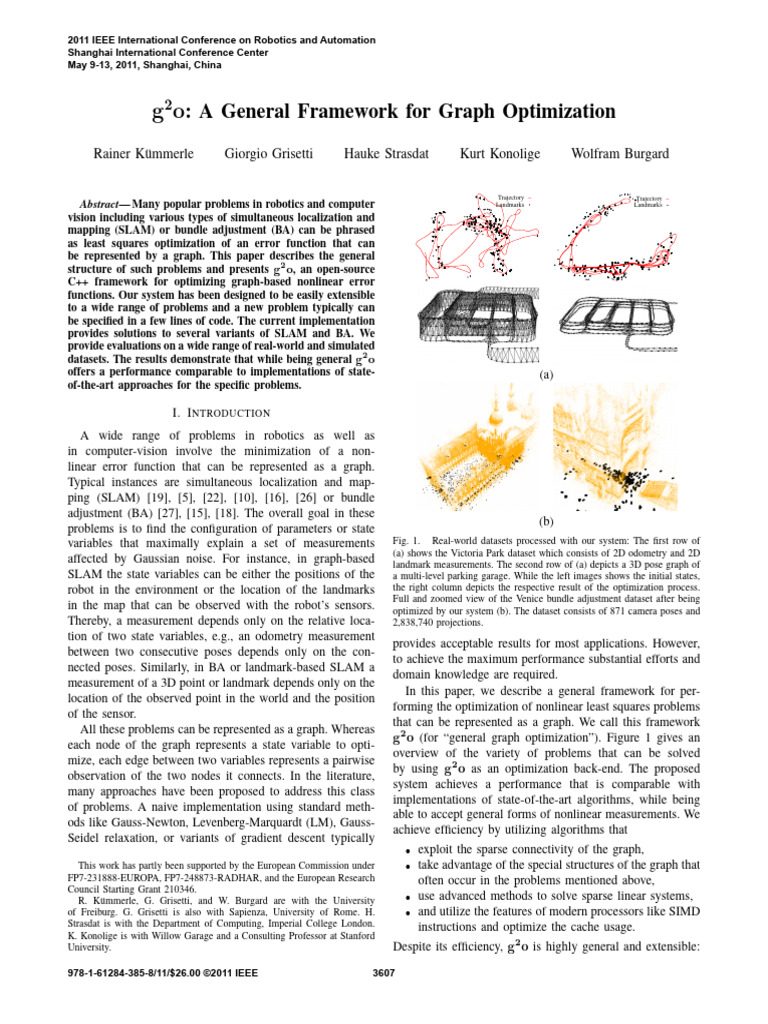 g2o: General Framework for Graph Optimization | PDF | Mathematical ...