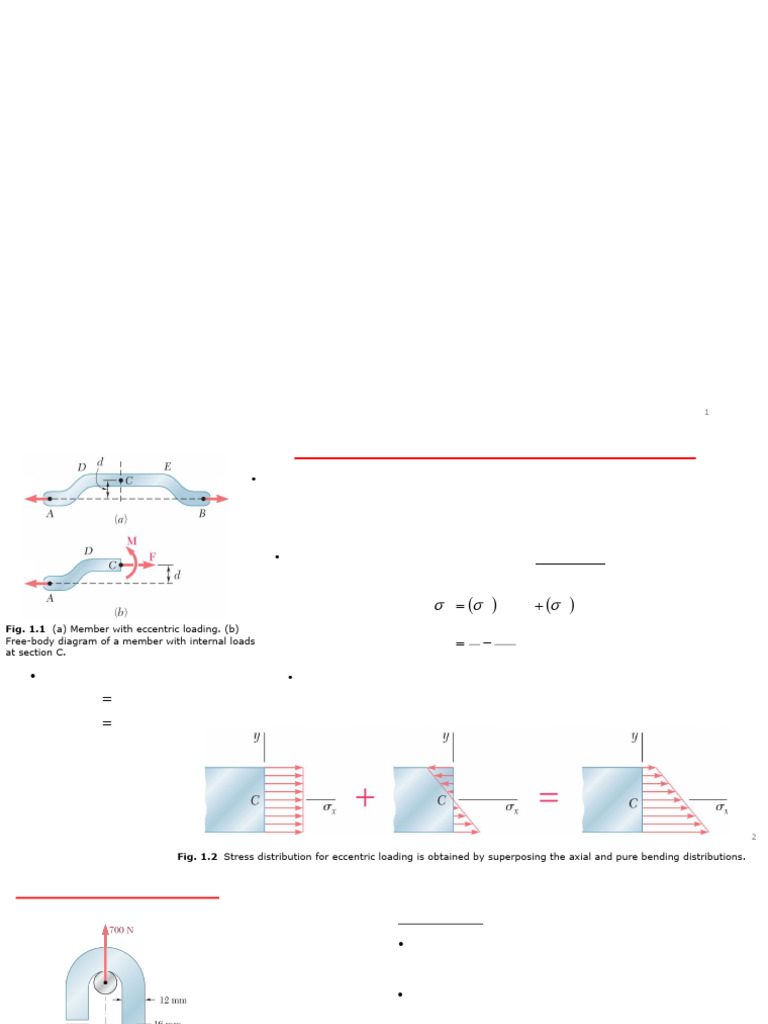 1-Eccentric Axial Loading, Unsymmetric Bending-1 | PDF | Bending ...