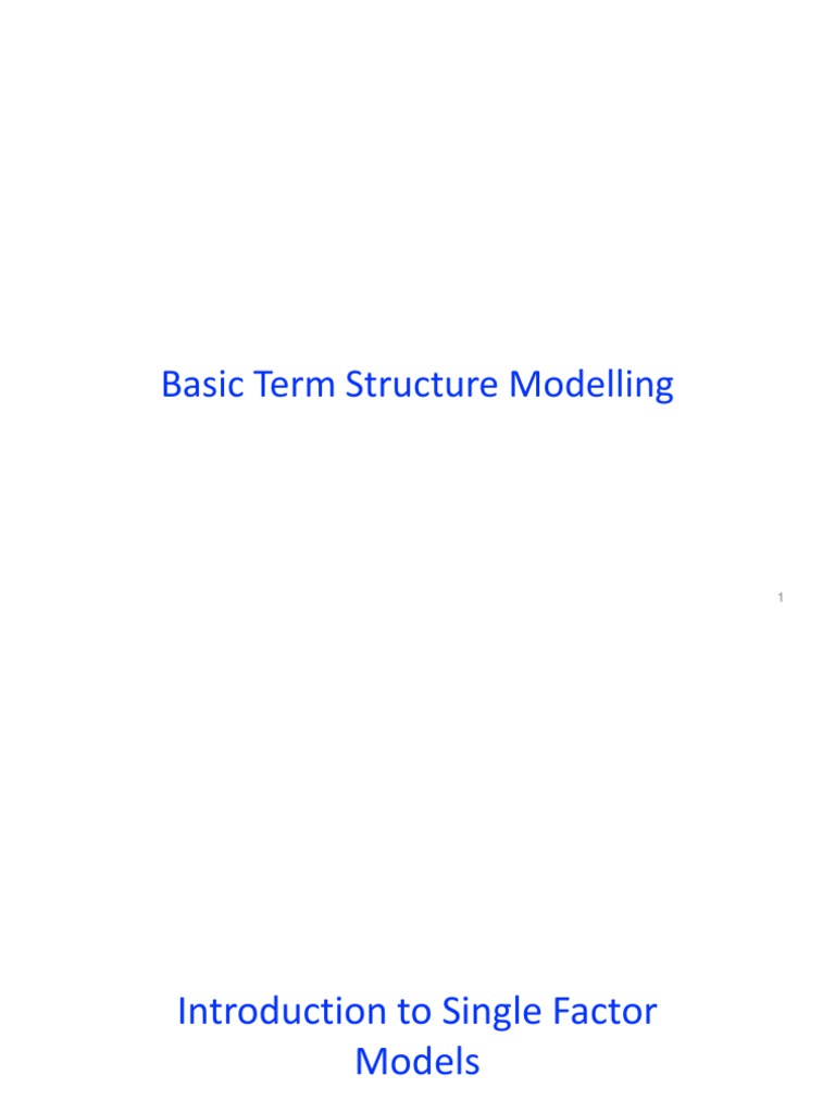Basic Term Structure Modelling | PDF | Yield Curve | Arbitrage