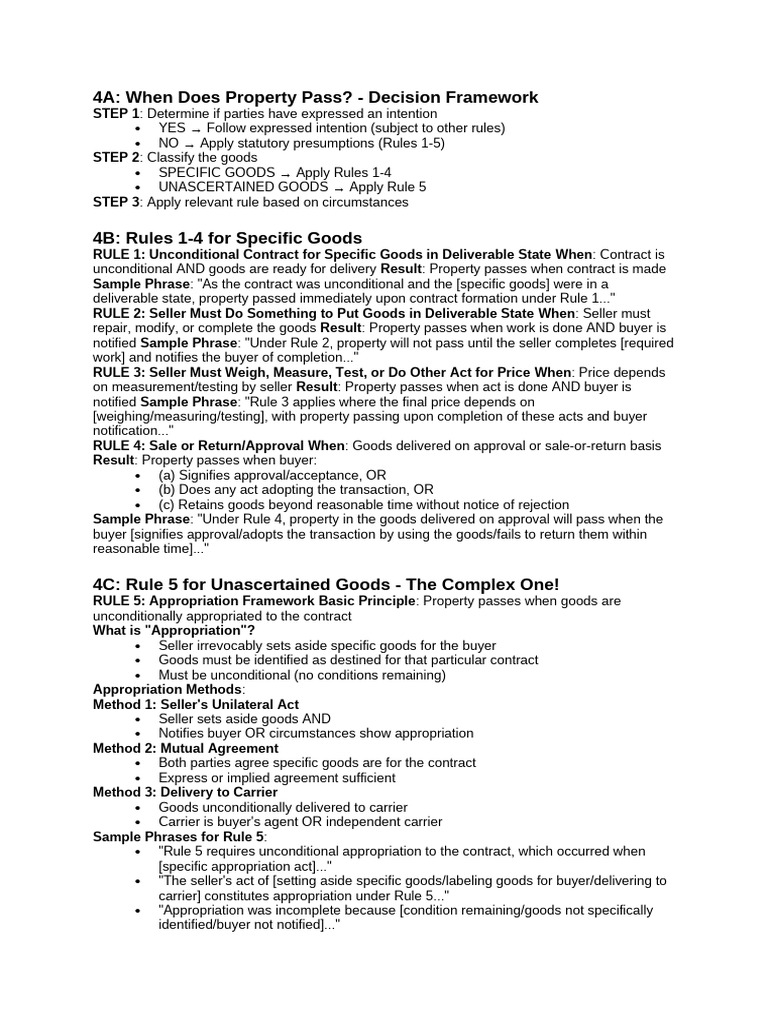 Decision Trees and Checklists Commercial Law Exam | PDF | Breach Of ...