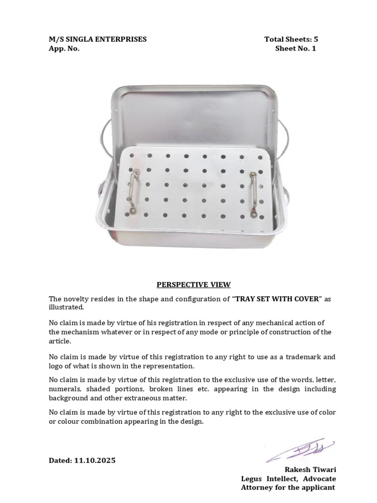 Rr-Medical Tray Amended | PDF