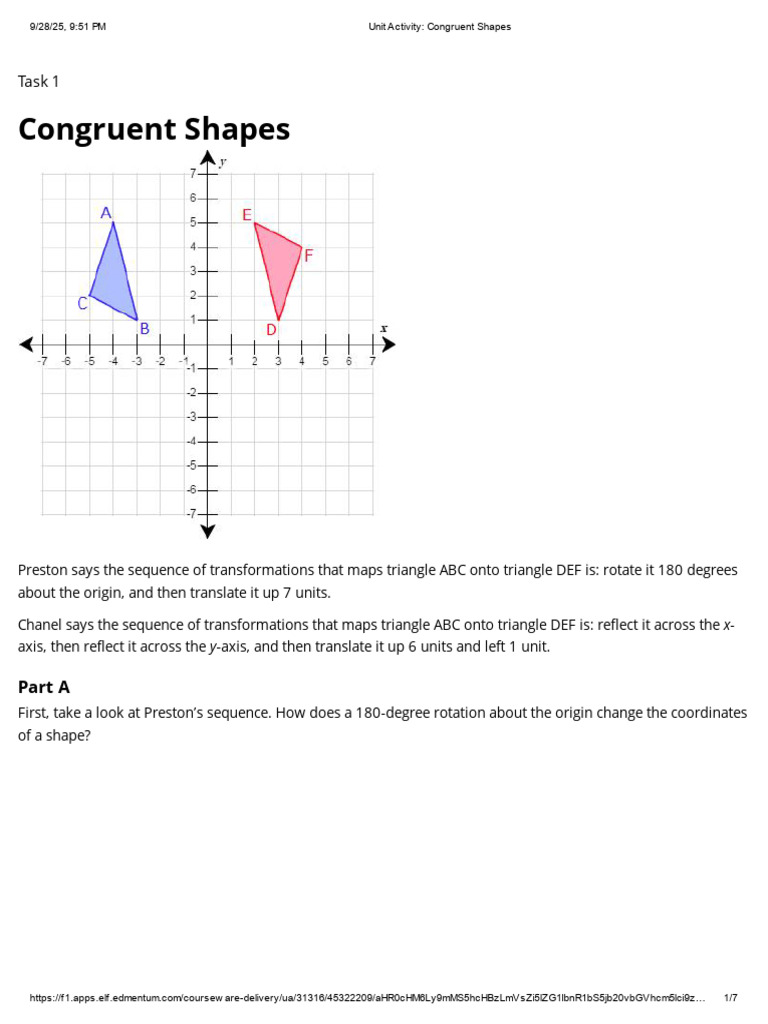 Unit Activity - Transformations 2 | PDF | Shape | Cartesian Coordinate ...
