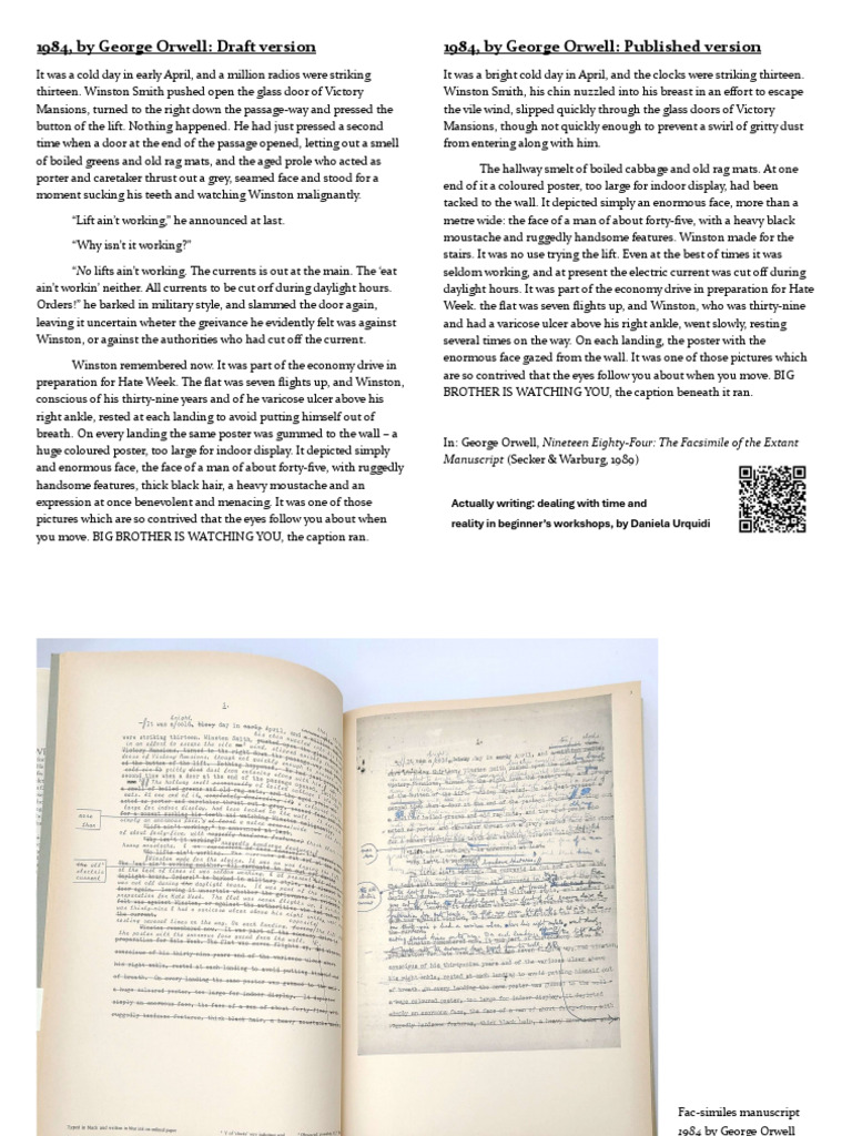 George Orwell 1984 - First Page Draft | PDF