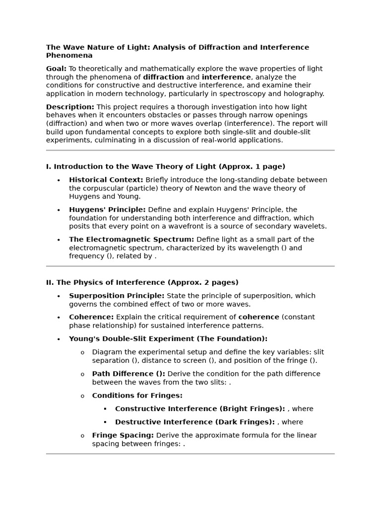 The Wave Nature of Light | PDF | Diffraction | Angular Resolution