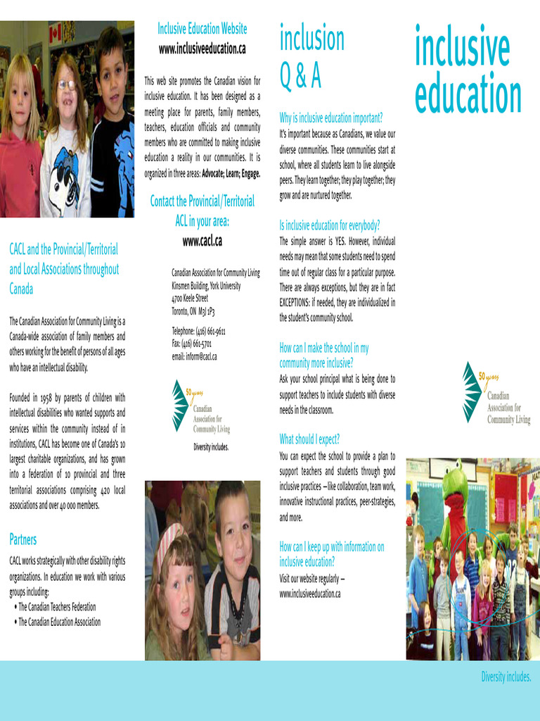 Importance of Inclusive Education in Canada | PDF | Inclusion ...