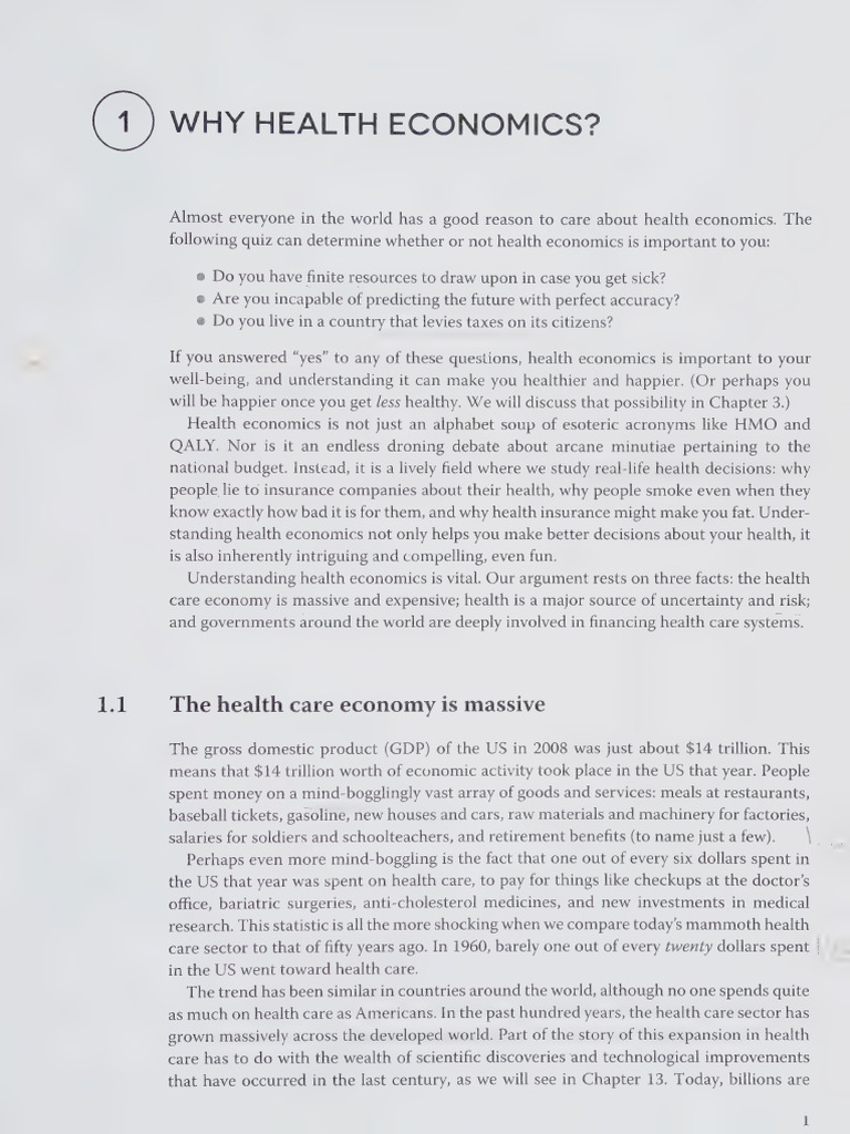 Importance of Health Economics Explained | PDF | Health Economics ...