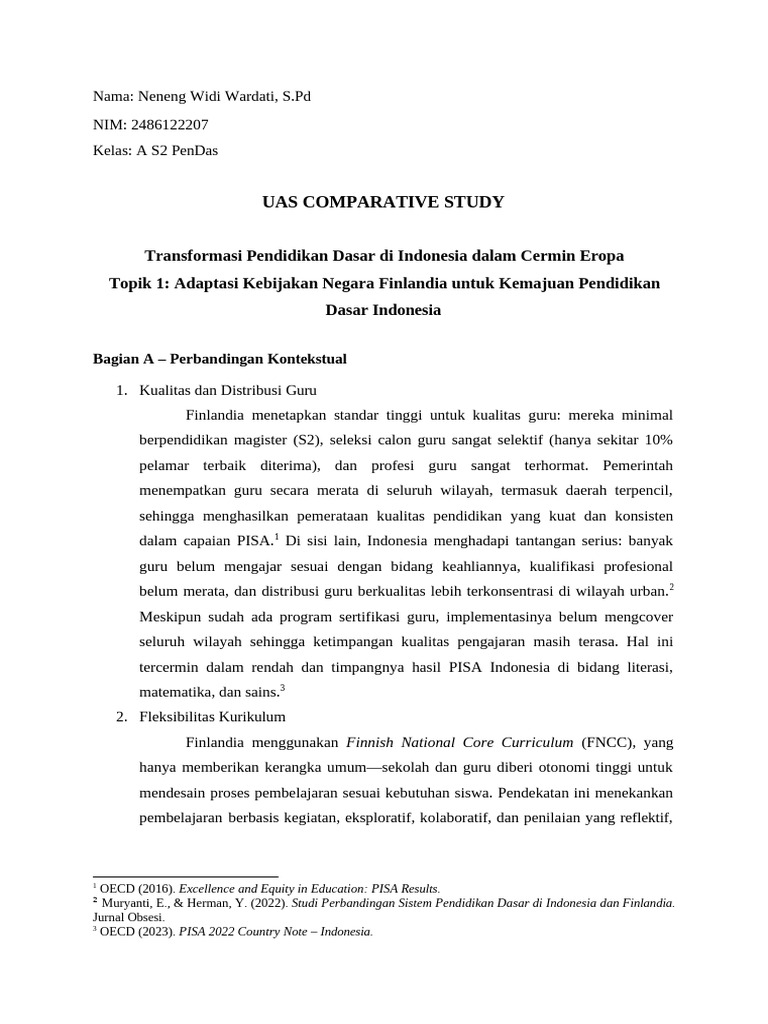 Uas Comparative Study Ratna Dewi Pohan 2 | PDF
