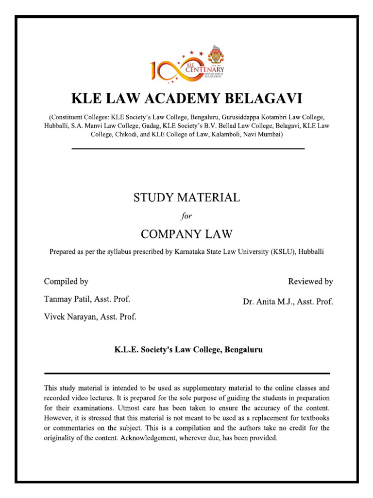 Company Law | PDF | Guarantee | Legal Liability