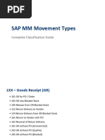 SAP Movement Types Reference Guide | PDF