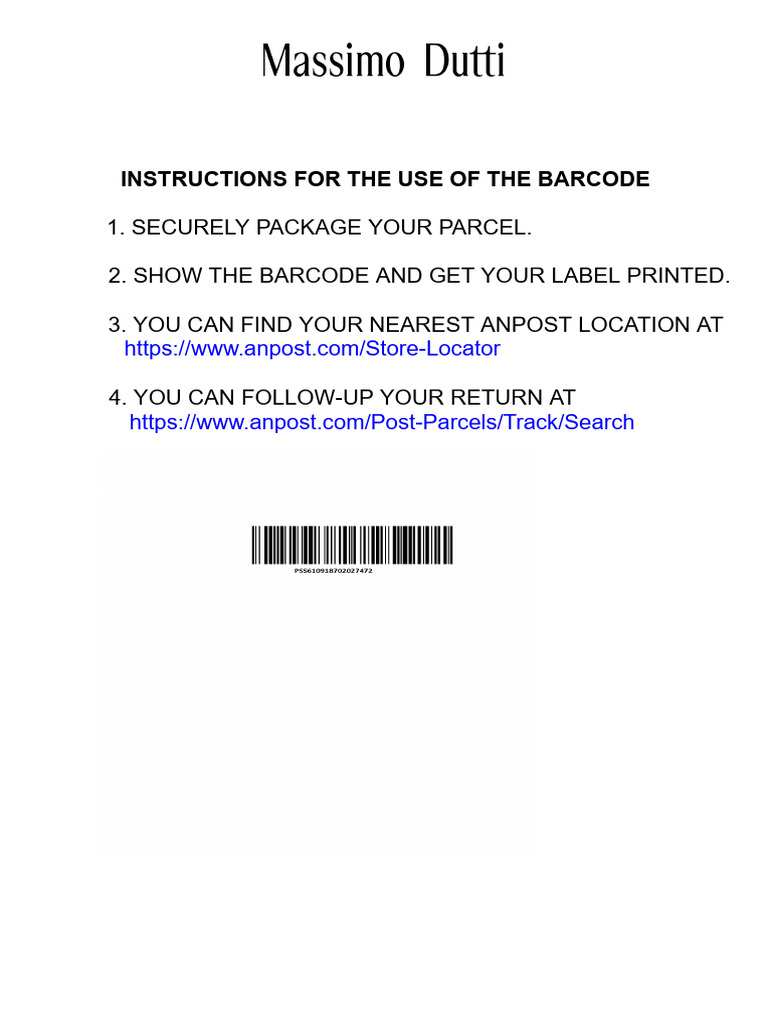 Instructions For The Use of The Barcode | PDF