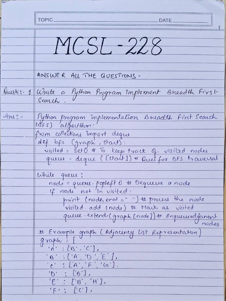 MCSL 228 | PDF