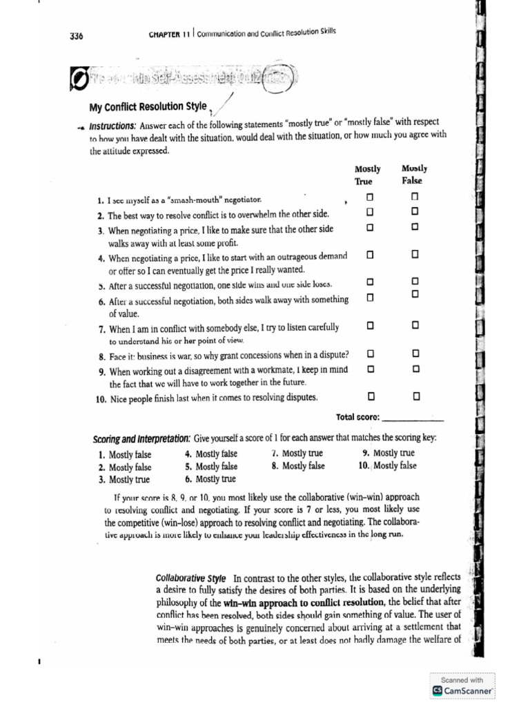 6 - Conflict Resolution Skills. | PDF