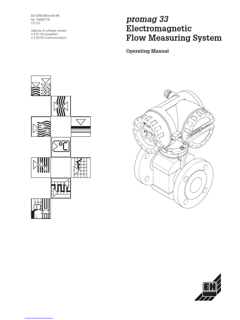 Promag 33 Flow Meter Manual | PDF | Pump | Flow Measurement