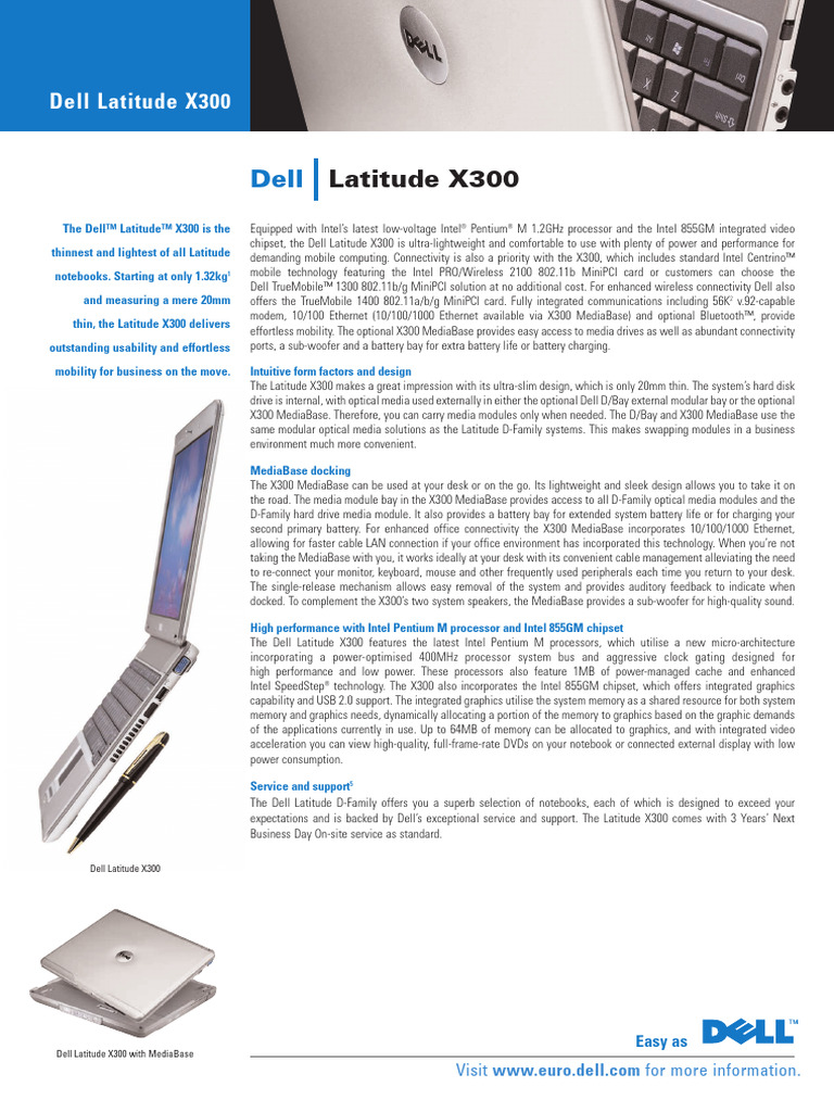 Latitude X300 | PDF | Laptop | Computing