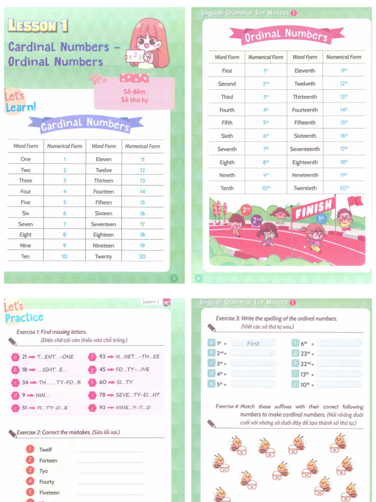 Cardinal + Ordinal Numbers | PDF