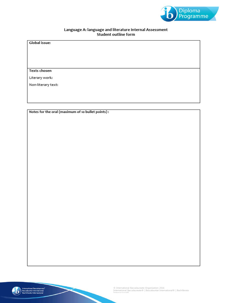 IO Student Outline Form 1 (MOCK IOA, FINAL) | PDF