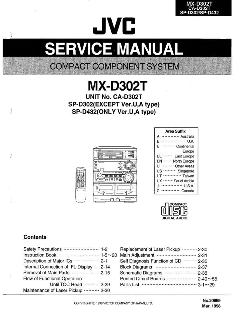 JVC mx-d302t SM | PDF