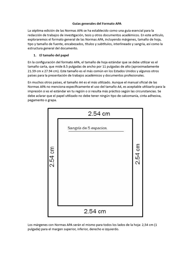 Guías Generales Del Formato APA | PDF | Estilo apa