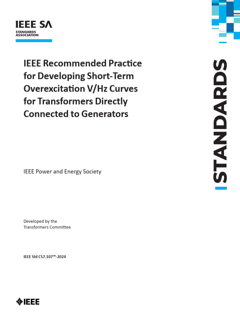 IEEE Std C57.107™-2024: V/Hz Curves Guide | PDF | Transformer | Electricity