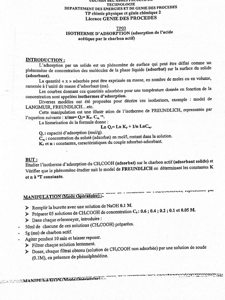 Fiche Tp4 Cinetique | PDF