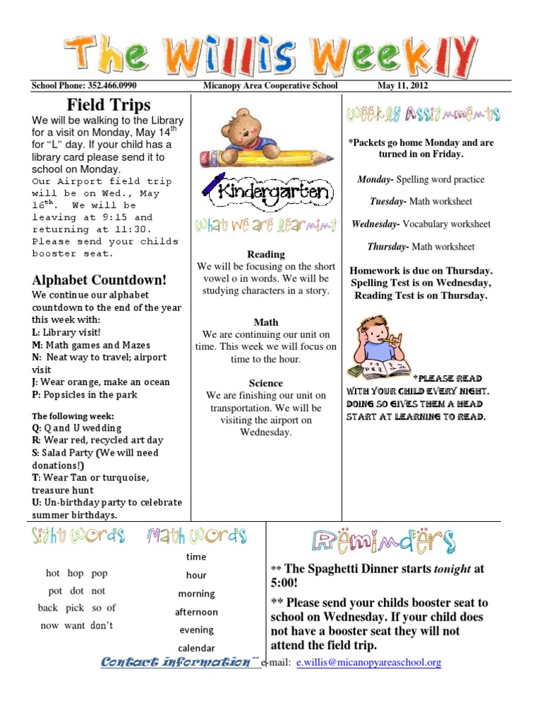 Field Trips: Alphabet Countdown! | PDF | Language Arts & Discipline
