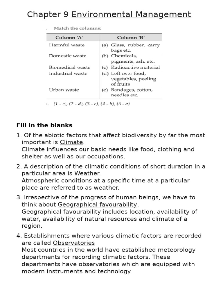 Chapter 9 Environmental Management | PDF | Waste | Plastic