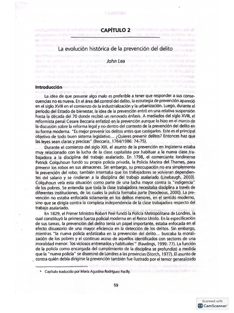 3 - La Evolución Historica de La Prevención Del Delito JOHN LEA | PDF