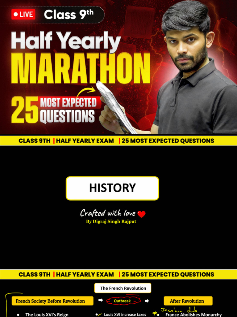 25 Most Important Questions Half Yearly Class 9th.. | PDF