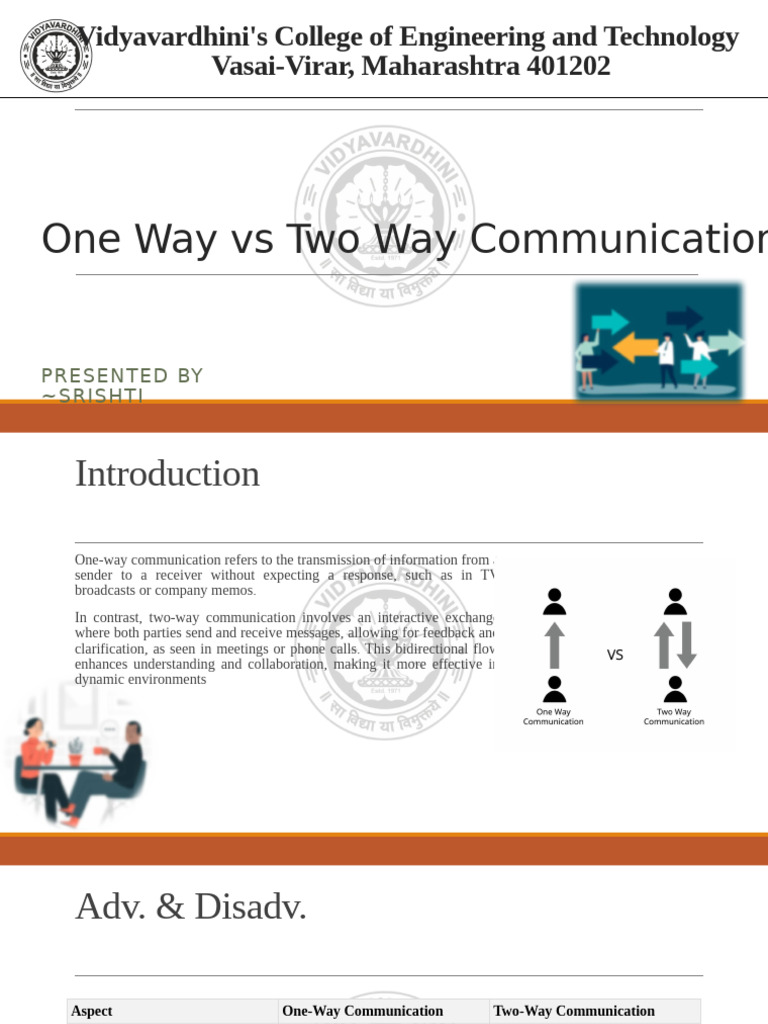 One-Way vs Two-Way Communication | PDF