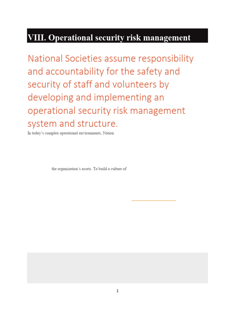 Operational Security Risk Management Guide | PDF | Risk | Risk Management