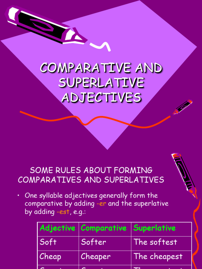 Comparative and Superlative Adjectives Guide | PDF | Linguistic ...
