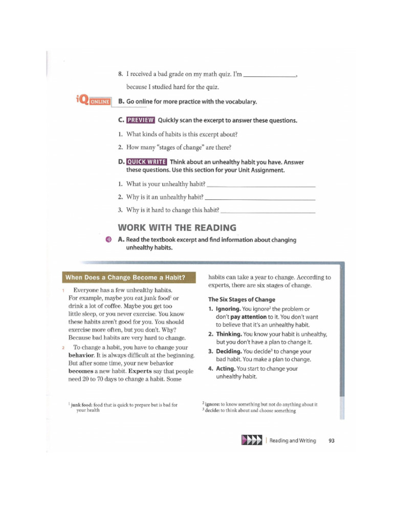 Break Bad Habits and Build Good One | PDF
