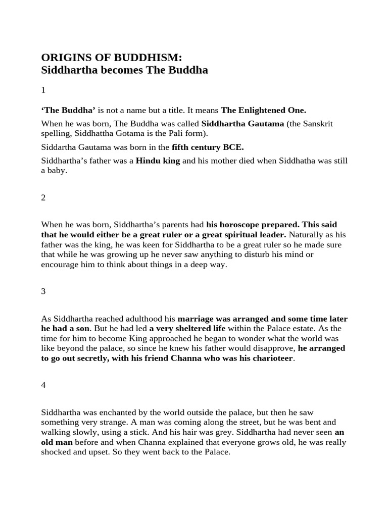 Buddhism - How It Began. Siddhartha Becomes The Buddha | PDF ...