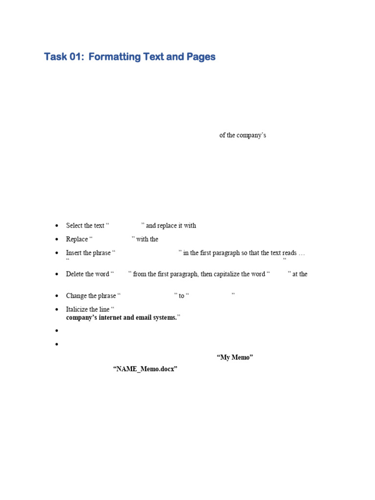 Office Memo Formatting and Table Creation | PDF