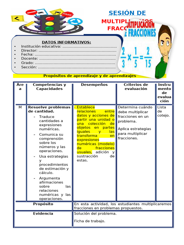 4to Grado - p3 - Semana 1 - Día 4 Mat Multiplicamos Fracciones | PDF ...