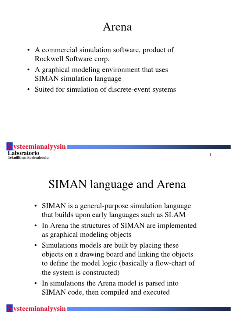 Arena Introduction | PDF | Statistics | Modular Programming