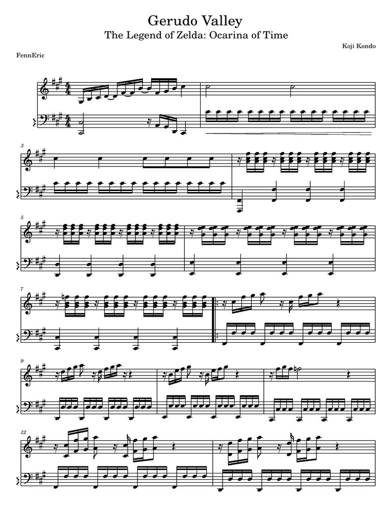 Gerudo Valley The Legend of Zelda Ocarina of Time | PDF | Video Games ...