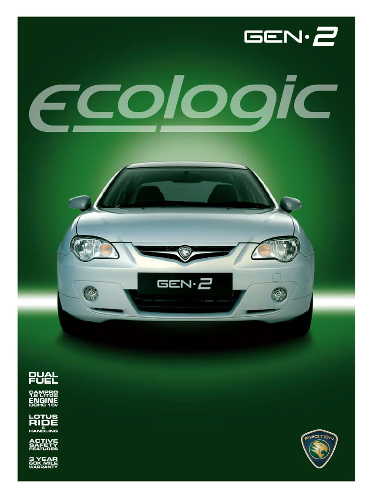 Proton Gen 2 Ecologic 2008 UK | PDF | Liquefied Petroleum Gas | Car