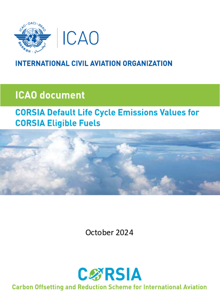 ICAO Document 06 - Default Life Cycle Emissions - October 2024 | PDF ...